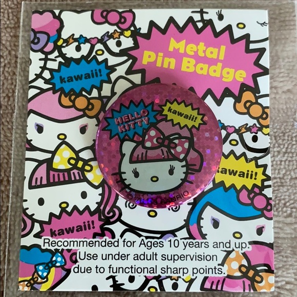 Sanrio | Other | Hello Kitty Kawaii Button Pin | Poshmark